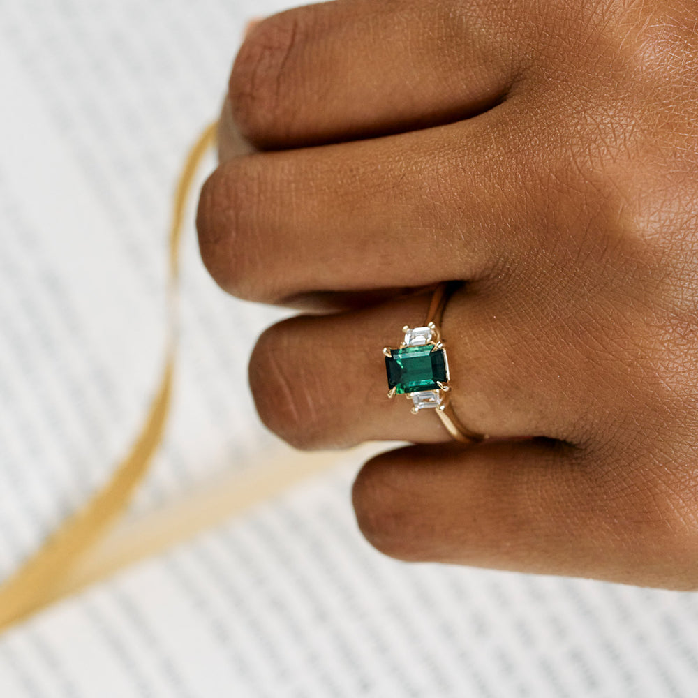 Hero 1ct Green Tourmaline Engagement Ring | Chupi