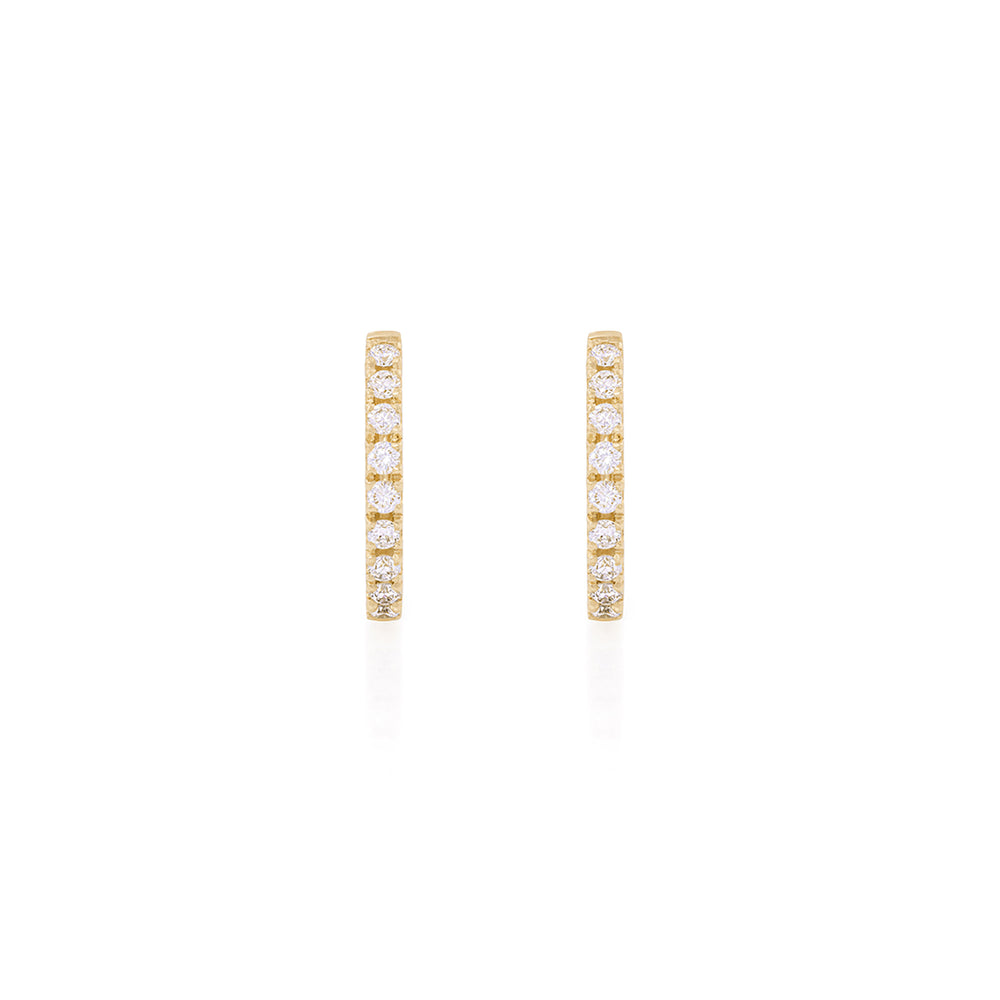 Diamond Eternity Huggies | Gold Necklace | Chupi
